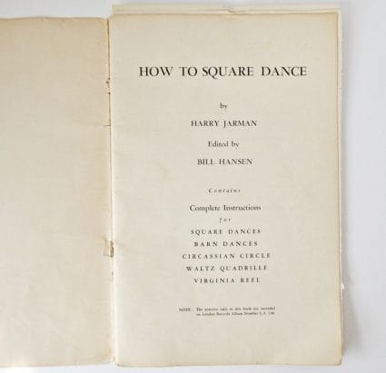 Vintage How To Square Dance Book by Harry Jarman