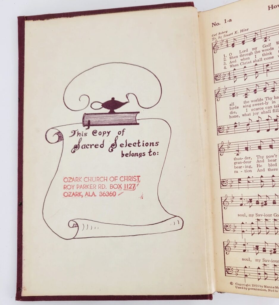 1960s Vintage Hymnal Sacred Selections For the Church with Shaped Notes